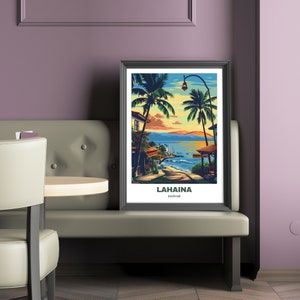 Lahaina Printable Travel Poster - Hawaii Travel Poster -citycape ...