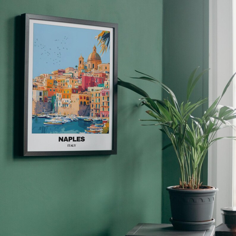 Naples Travel Printable Poster - Italytravel Poster - Cityscape ...