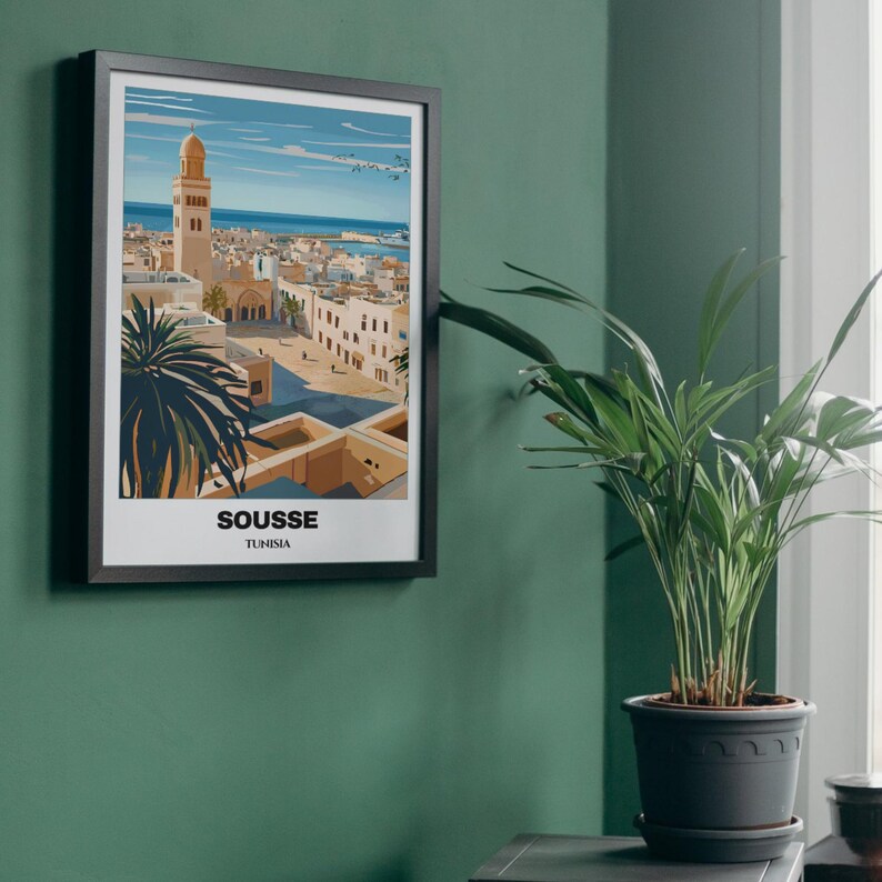 Sousse Travel Printable Poster Tunisia Travel Poster Citycape Painting ...