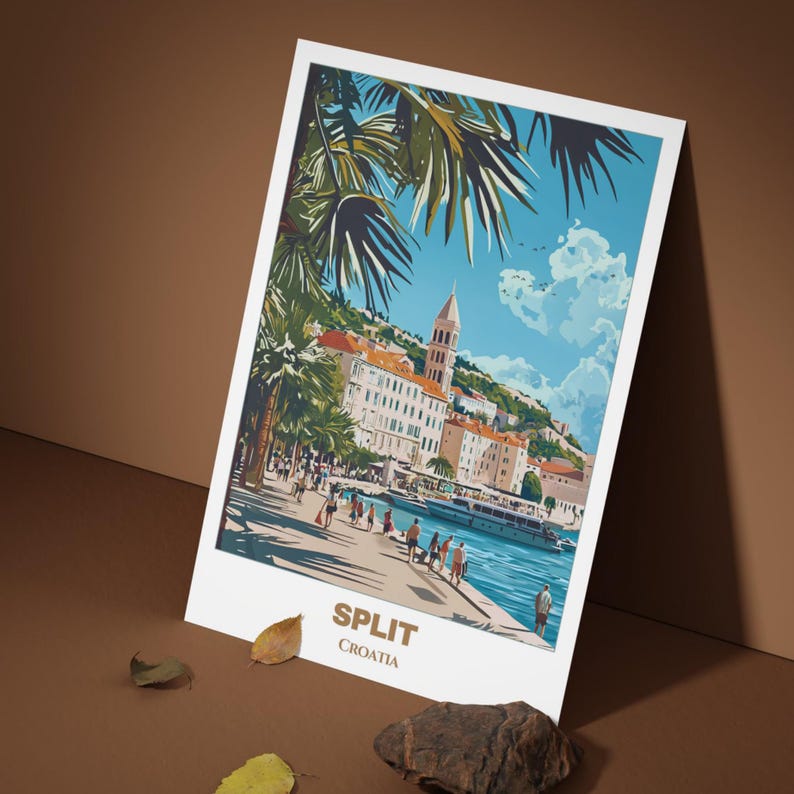 Split Travel Printable Poster - Croatia Travel Poster - Citycape ...