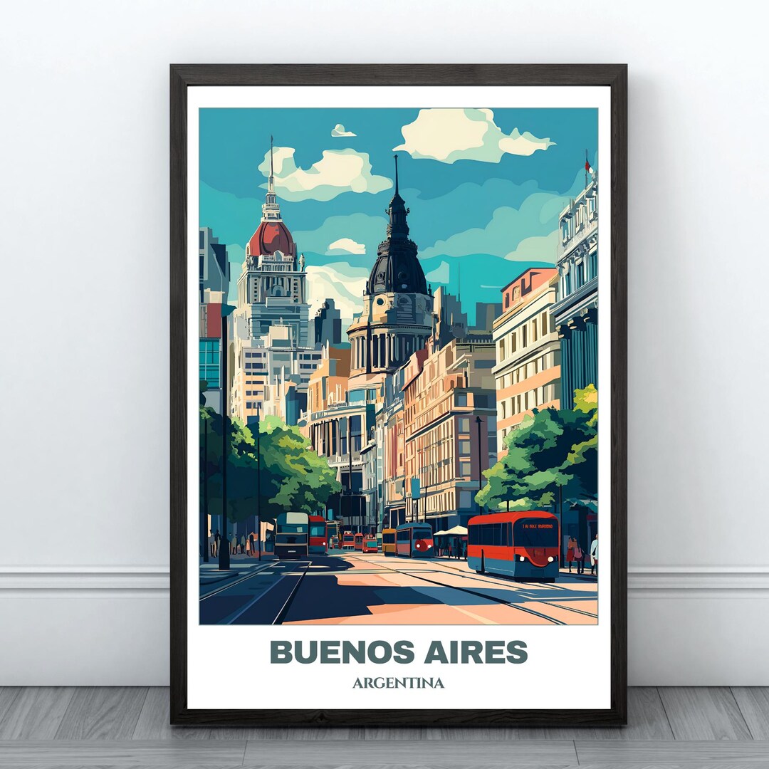 Buenos Aires Printable Travel Poster - Argentina Travel Poster -digital ...
