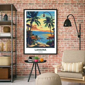 Lahaina Printable Travel Poster - Hawaii Travel Poster -citycape ...