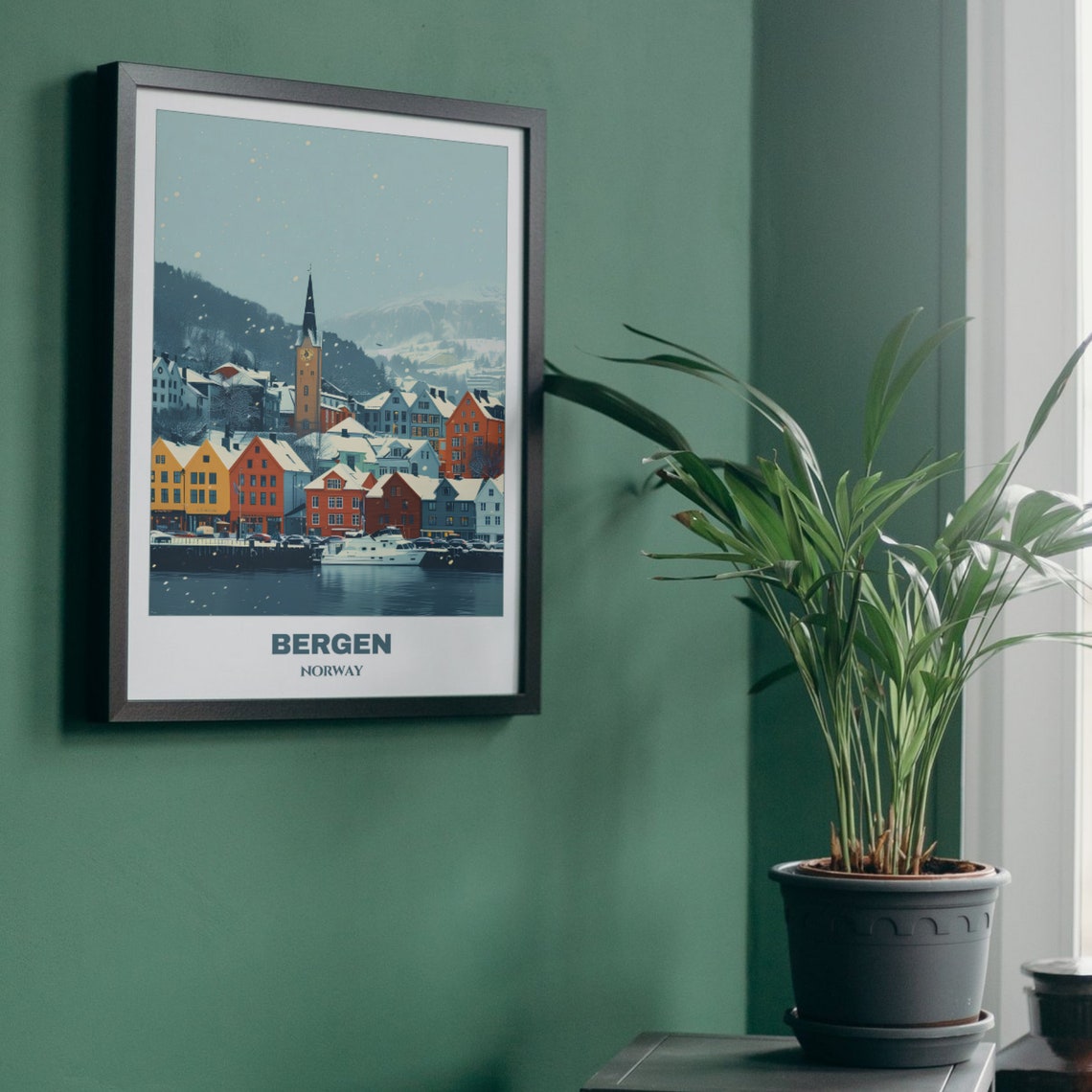 Bergen Printable Travel Poster Norway Travel Poster Insta Download ...