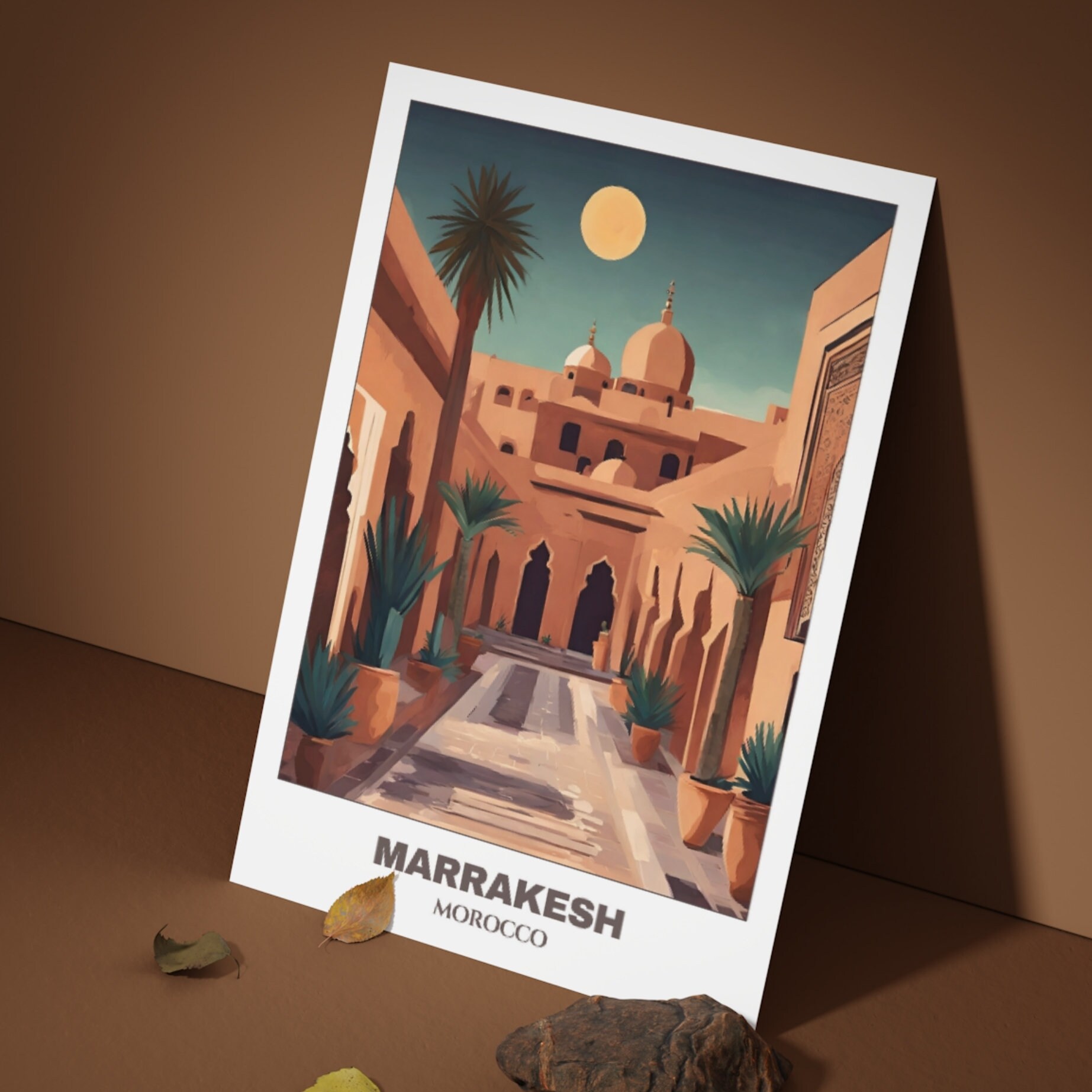 Marrekesh Travel Printable Poster Morocco Travel Poster Cityscape ...