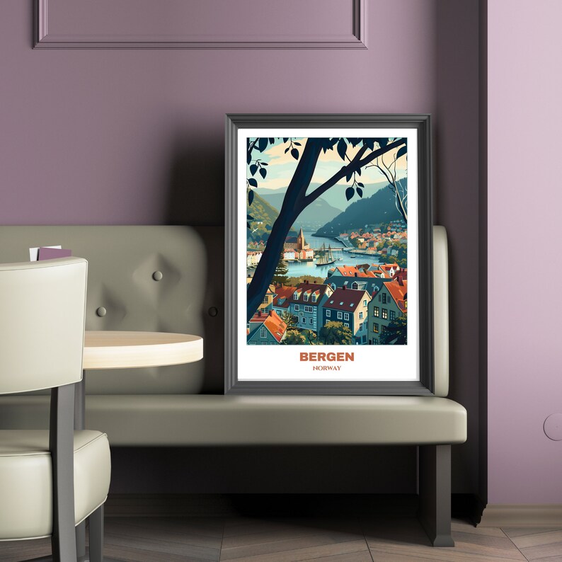 Bergen Printable Travel Poster - Norway Travel Poster - Insta Download ...