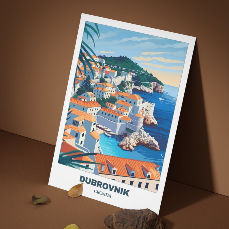 Dubrovnik Travel Printable Poster -croatia Travel Poster - Dubrovnik Painting - Digital Print ...