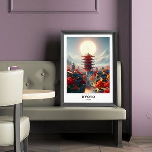 Kyoto Travel Printable Poster - Japantravel Poster -cityscape Painting ...
