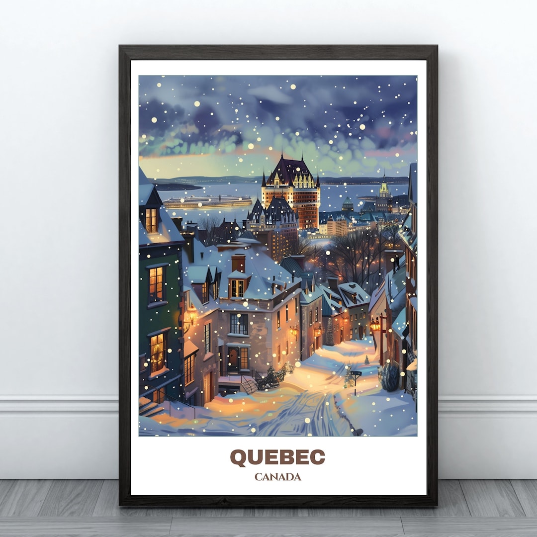 Quebec Travel Printable Poster - Canada Travel Poster - Citycape ...