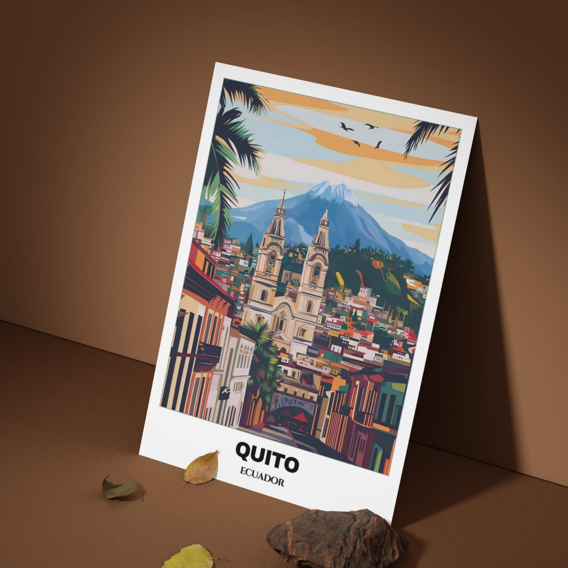 Quito Travel Printable Poster - Ecuador Travel Poster - Citycape ...