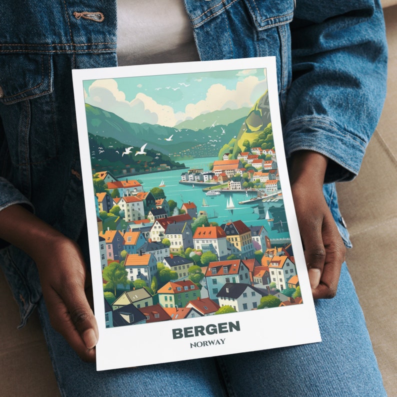 Bergen Printable Travel Poster - Norway Travel Poster - Insta Download ...
