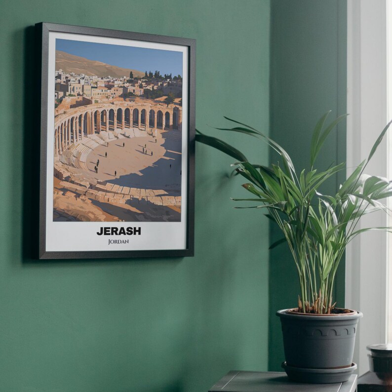 Jerash Travel Printable Poster - Jordan Travel Poster - Cityscape ...
