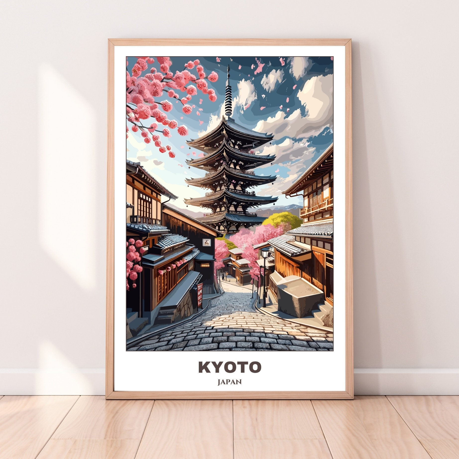 Kyoto Travel Printable Poster Japantravel Poster cityscape Painting ...