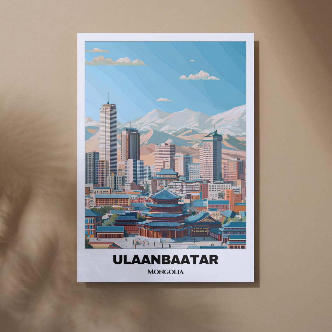 Ulaanbaatar Travel Printable Poster - Mongolia Travel Poster ...