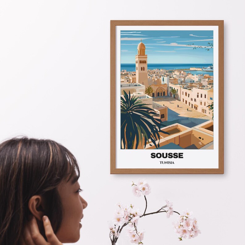 Sousse Travel Printable Poster Tunisia Travel Poster Citycape Painting ...