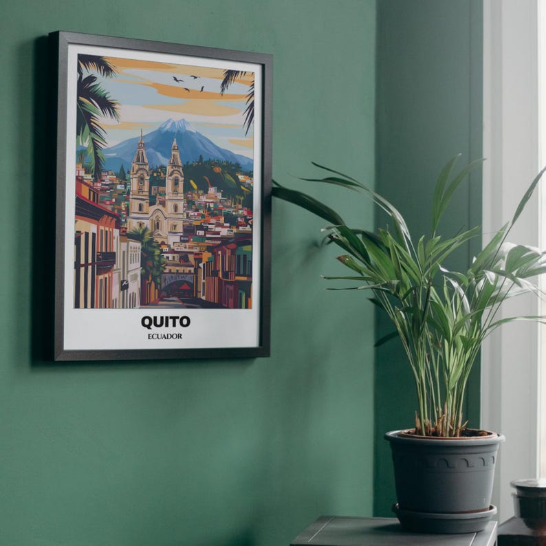 Quito Travel Printable Poster - Ecuador Travel Poster - Citycape ...