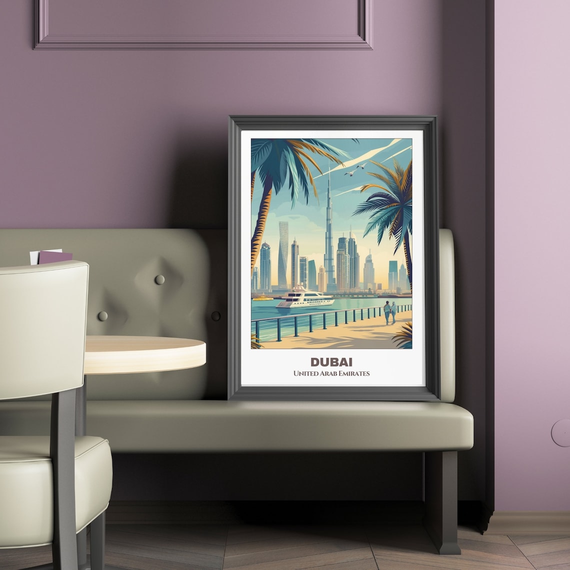 Dubai Travel Printable Poster -united Arab Emirates Travel Poster ...