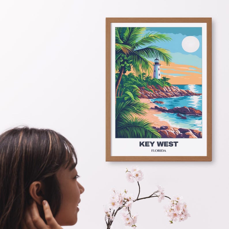 Key West Printable Travel Poster - Florida Travel Poster - Digital ...