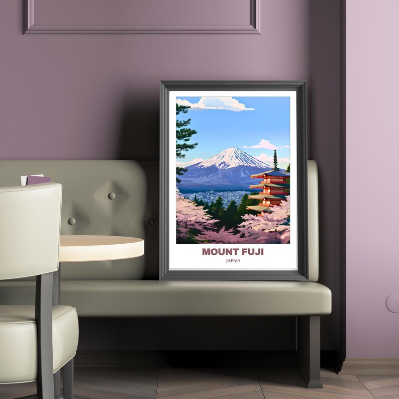 Mount Fuji Travel Printable Poster - Japan Travel Poster - Mount Fuji ...