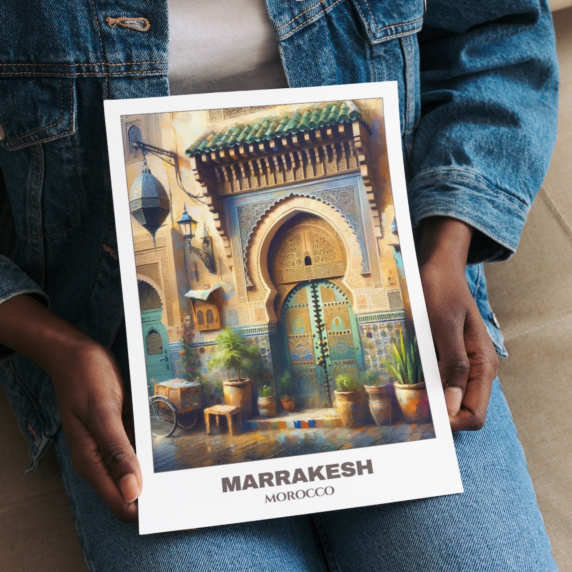 Marrekesh Travel Printable Poster - Morocco Travel Poster - Cityscape ...