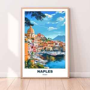 Naples Travel Printable Poster - Italytravel Poster - Cityscape ...