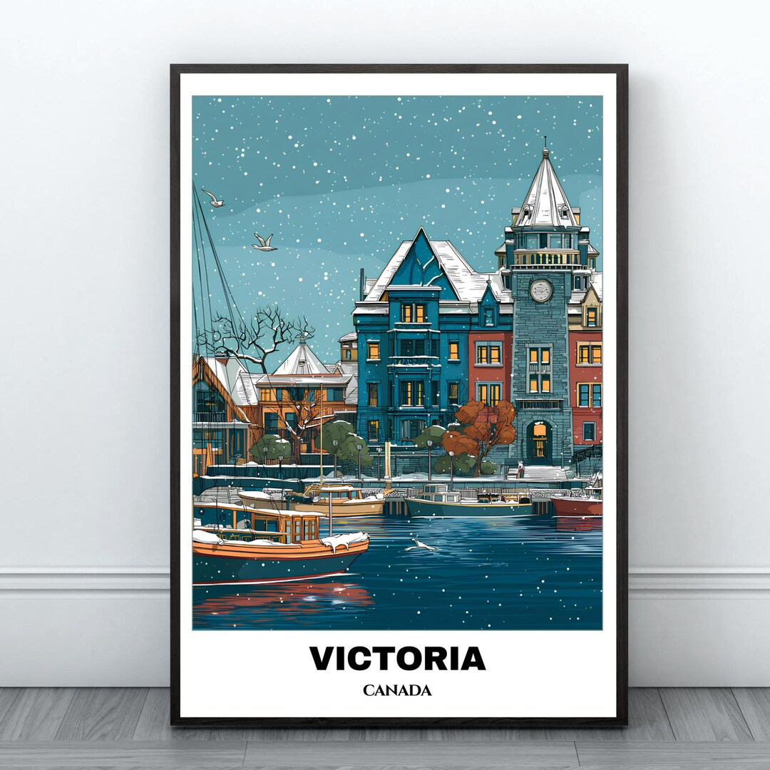 Victoria Travel Printable Poster - Canada Travel Poster - Citycape ...