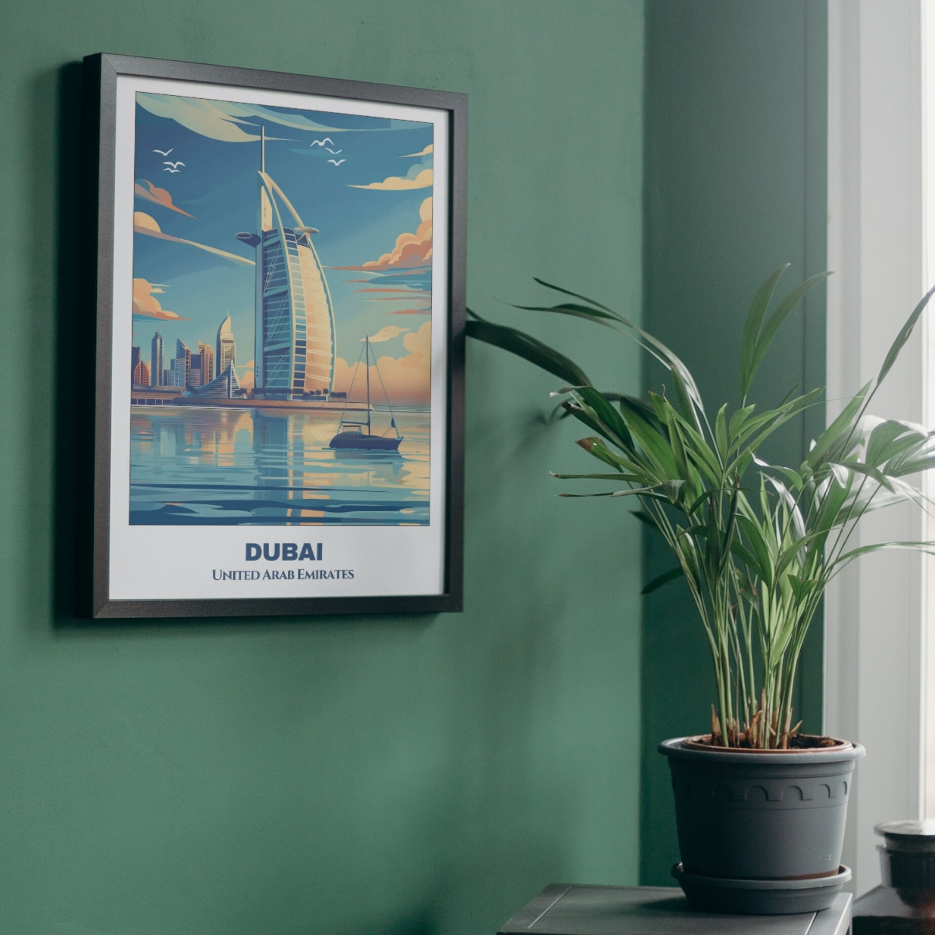 Dubai Travel Printable Poster - United Arab Emirates Travel Poster ...
