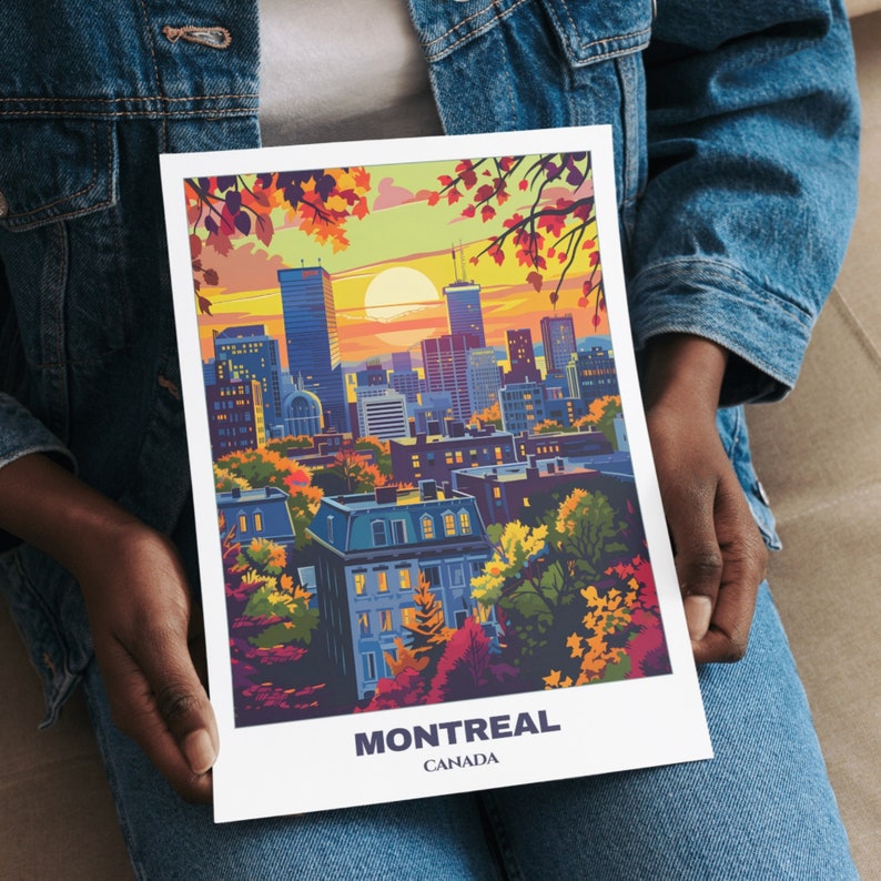 Montreal Travel Printable Poster Canada Travel Poster citycape Painting ...