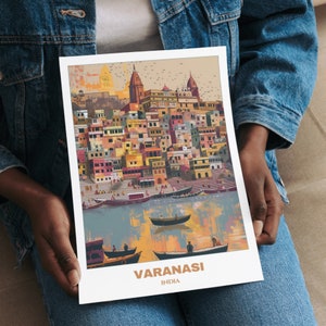 Varanasi Travel Printable Poster - India Travel Poster -varanasi ...