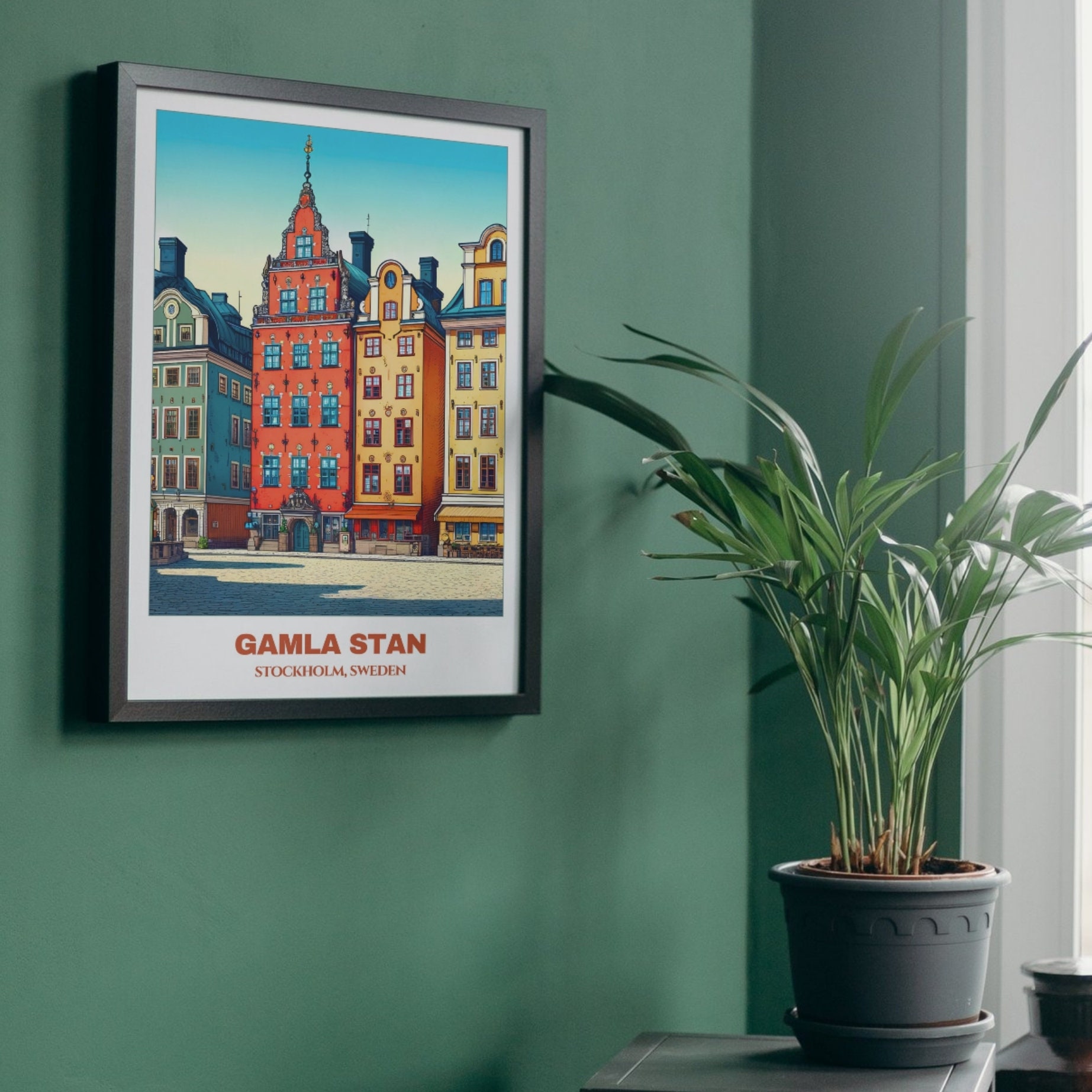 Gamla Stan Travel Printable Poster -stockholm Travel Poster - Citycape ...