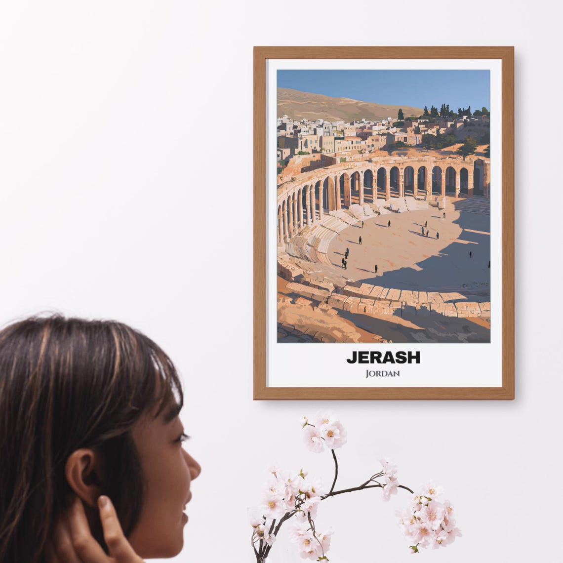 Jerash Travel Printable Poster - Jordan Travel Poster - Cityscape ...
