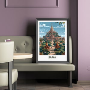 Bagan Travel Printable Poster -myanmar Travel Poster -asia Painting ...