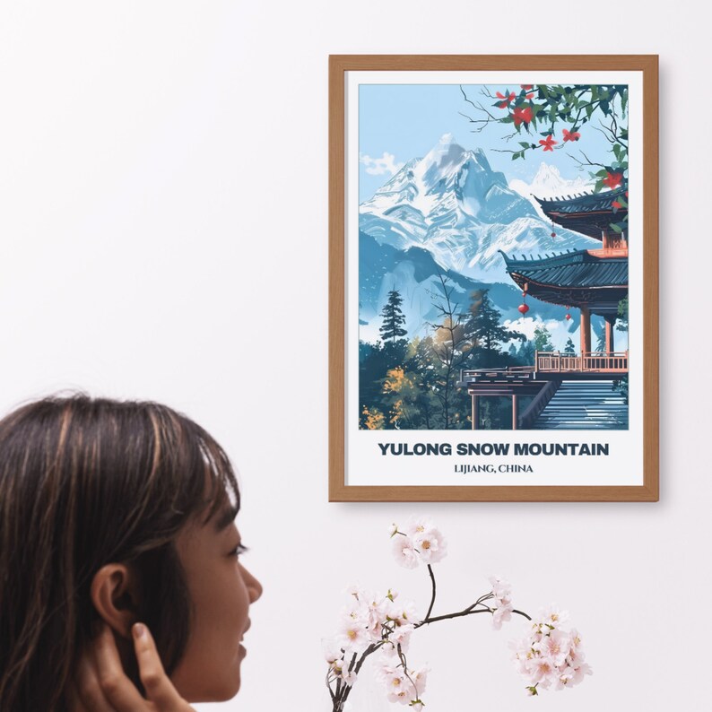 Yulong Snow Mountain Printable Poster Lijiang Travel Poster -cityscape ...