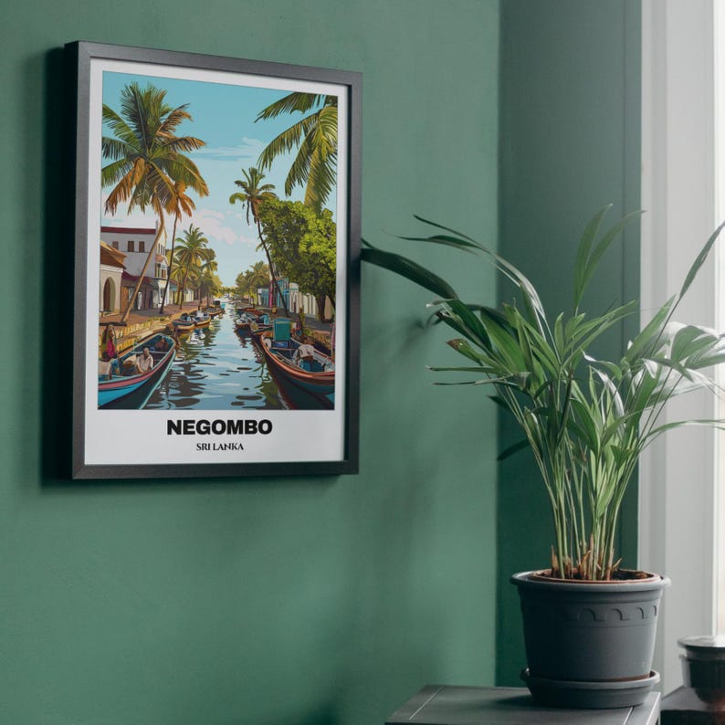Negombo Travel Printable Poster - Sri Lanka Travel Poster - Cityscape ...