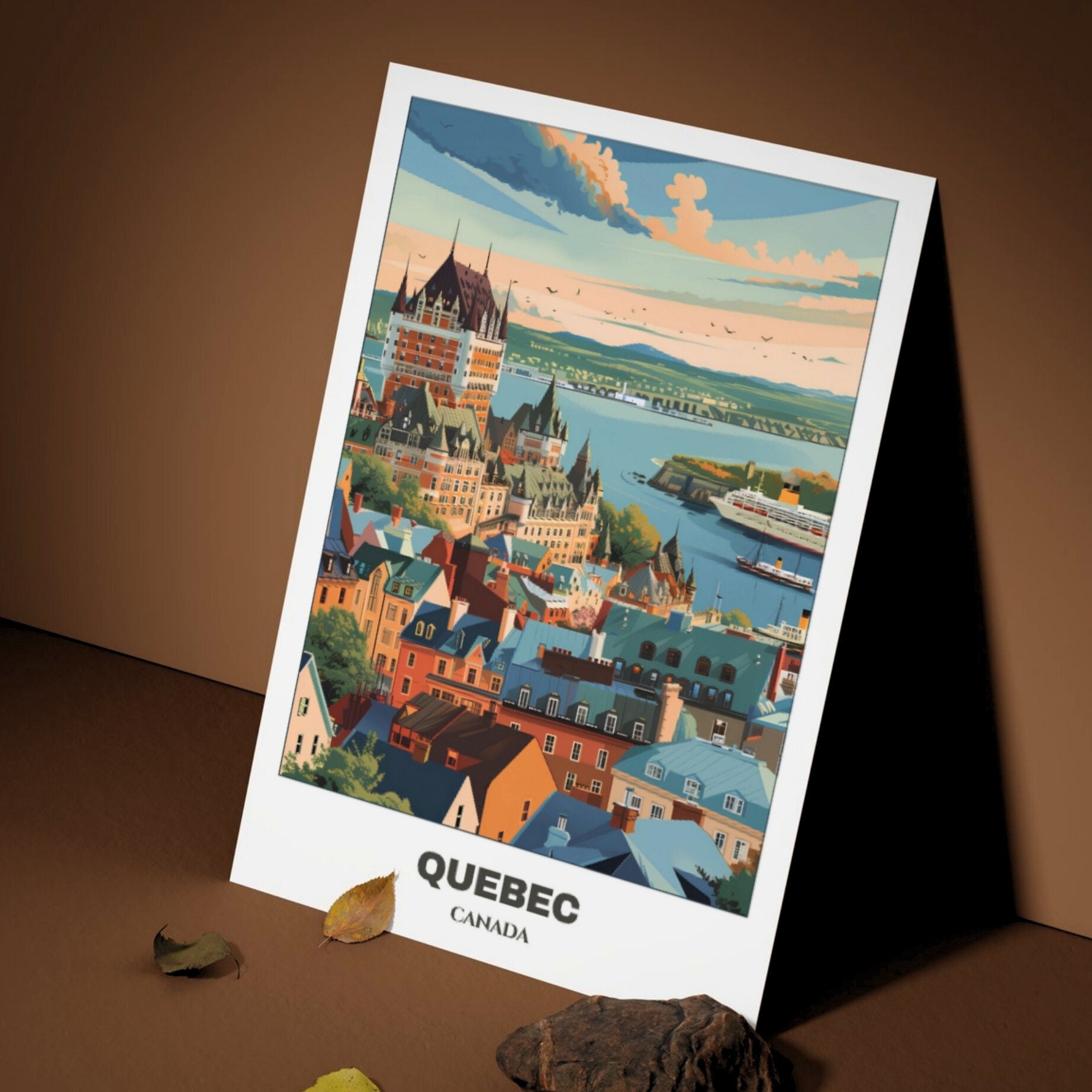 Quebec Travel Printable Poster - Canada Travel Poster - Citycape ...
