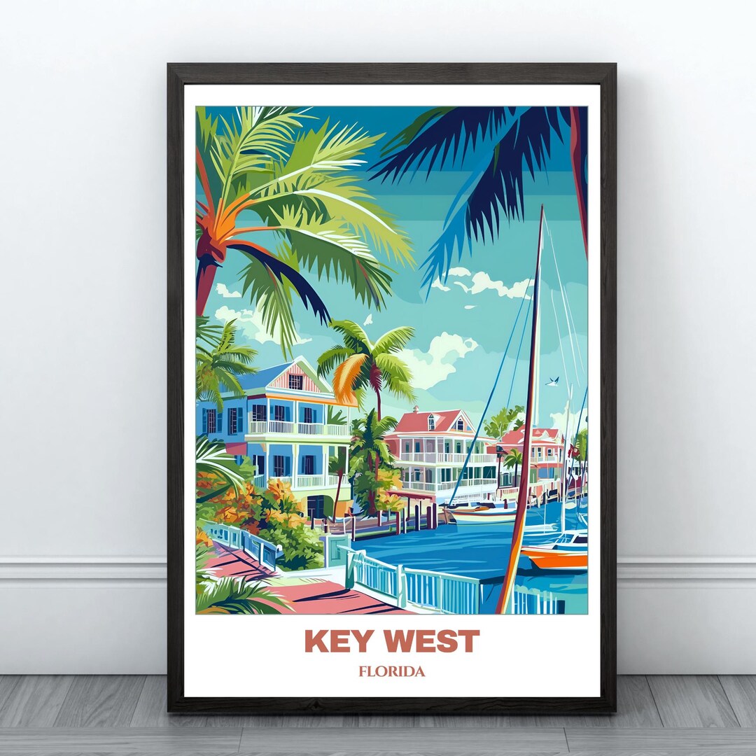 Key West Printable Travel Poster - Florida Travel Poster - Digital ...