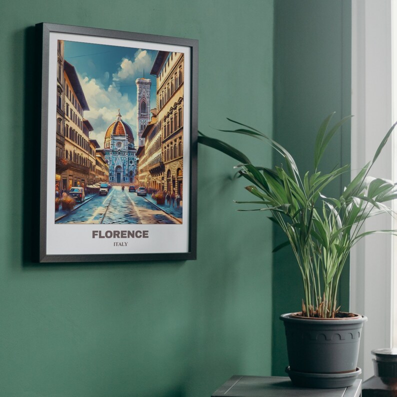 Florence Travel Printable Poster -italy Travel Poster -cityscape ...