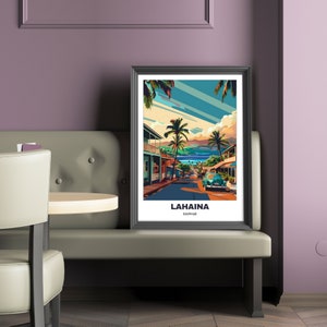 Lahaina Printable Travel Poster - Hawaii Travel Poster -citycape ...