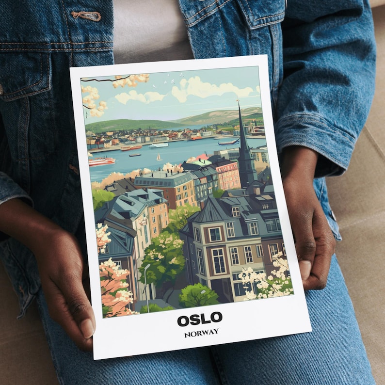Oslo Travel Printable Poster - Norway Travel Poster - Citycape Painting ...