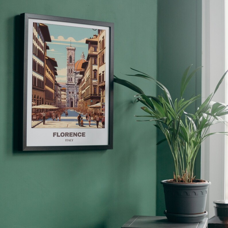 Florence Travel Printable Poster italy Travel Poster cityscape Painting ...
