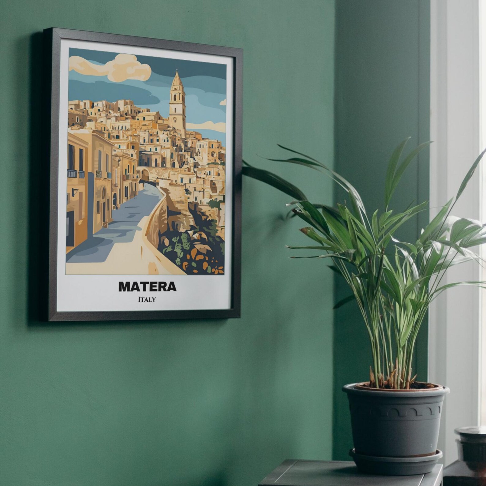 Matera Travel Printable Poster - Italy Travel Poster - Citycape ...