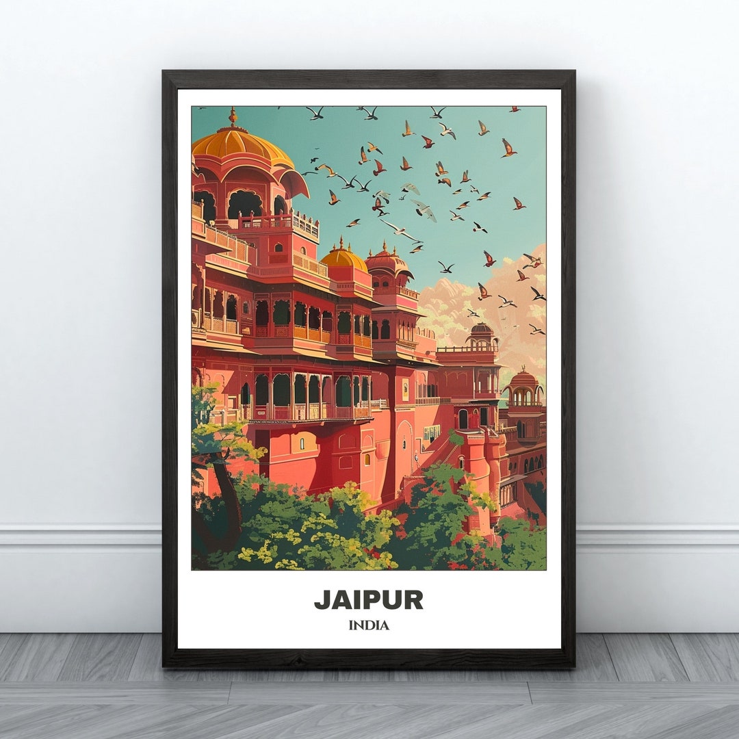 Jaipur Travel Printable Poster - India Travel Poster -cityscape ...