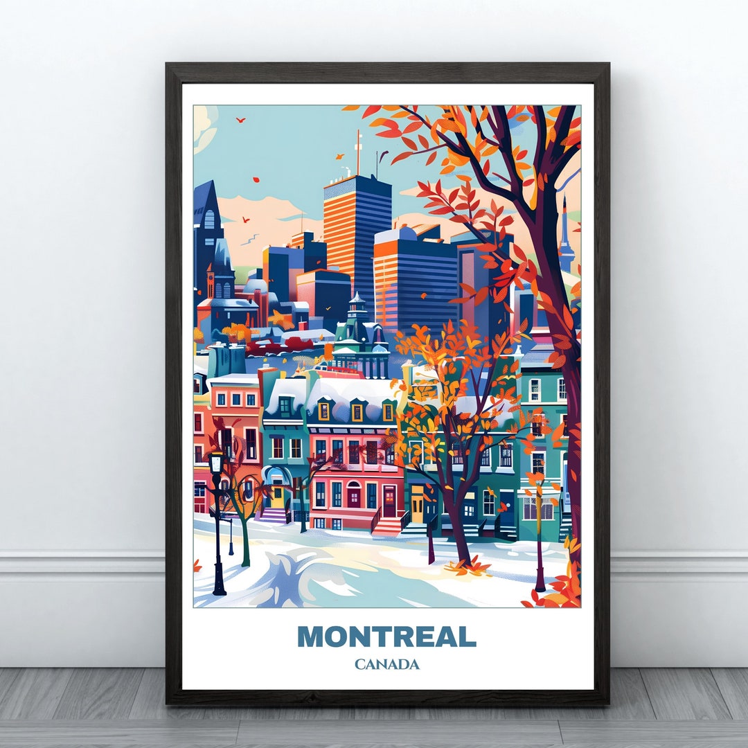 Montreal Travel Printable Poster -canada Travel Poster-citycape ...