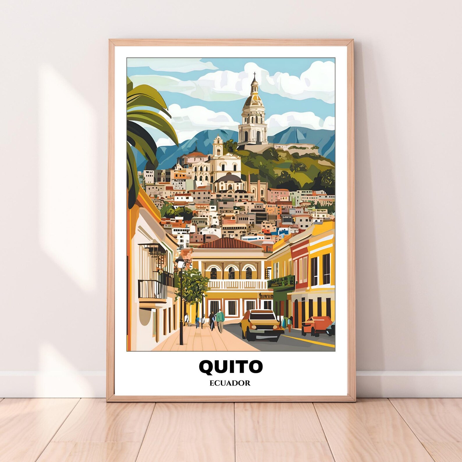 Quito Travel Printable Poster - Ecuador Travel Poster - Citycape ...
