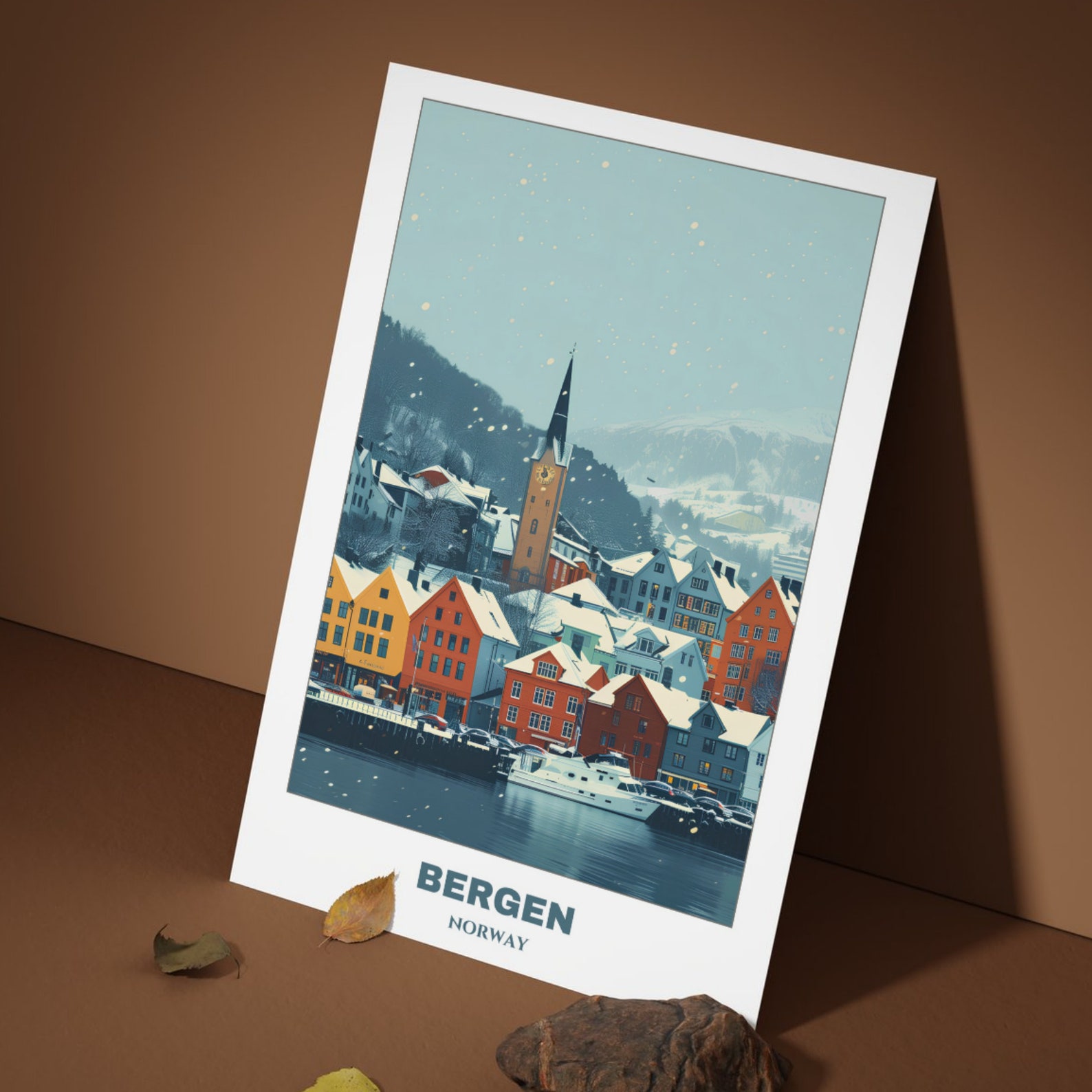 Bergen Printable Travel Poster Norway Travel Poster Insta Download ...