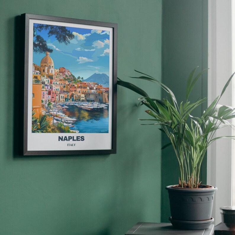 Naples Travel Printable Poster - Italytravel Poster - Cityscape ...