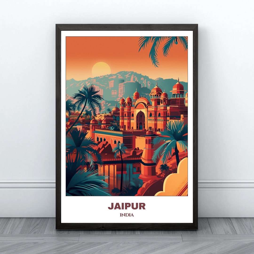 Jaipur Travel Printable Poster - India Travel Poster -cityscape ...