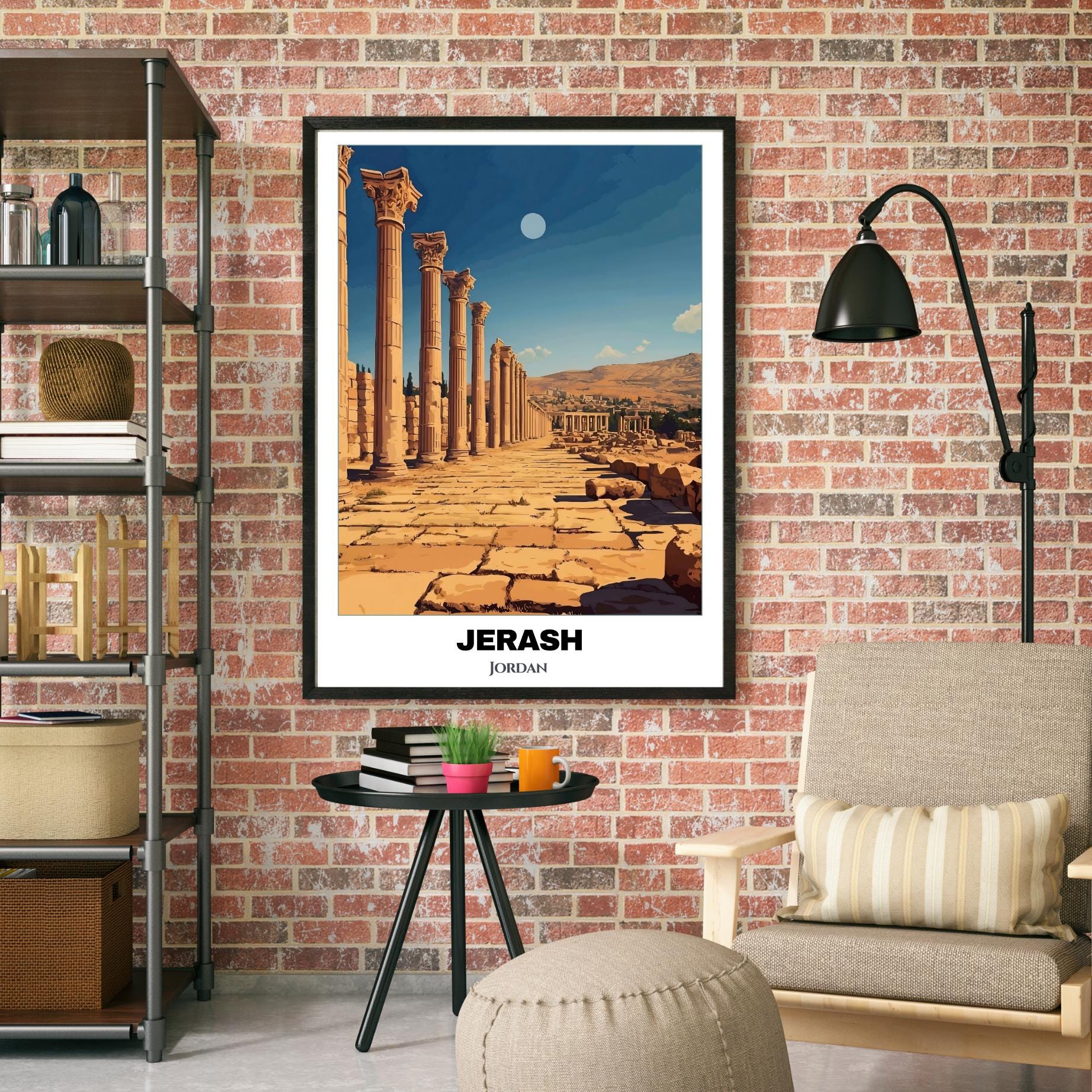 Jerash Travel Printable Poster - Jordan Travel Poster - Cityscape ...