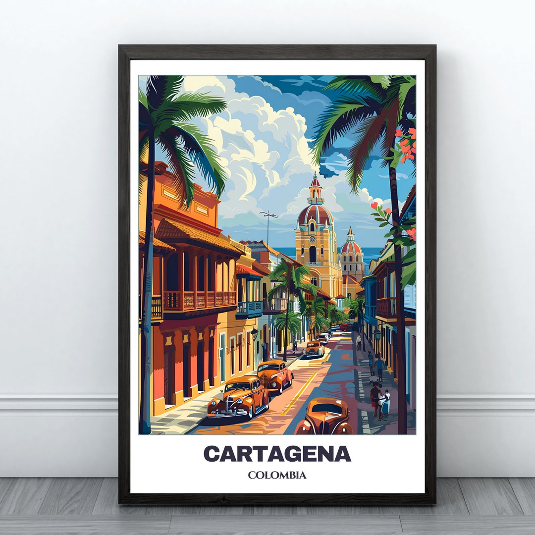 Cartagena Printable Travel Poster- Colombia Travel Poster -insta ...