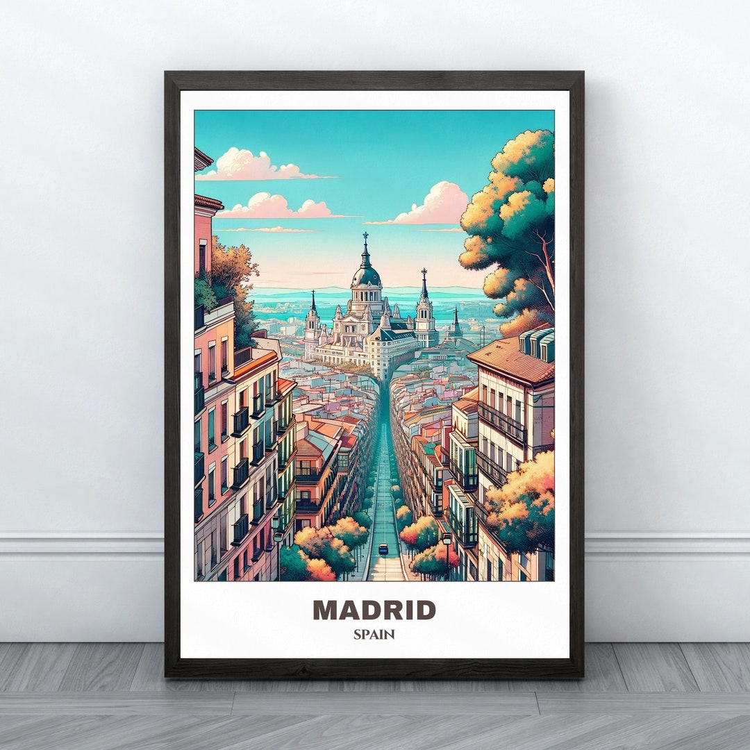 Madrid Travel Printable Poster - Spain Travel Poster - Madrid City ...