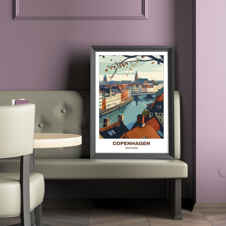 Copenhagen Travel Poster – Denmark Cityscape Painting (digital Download ...